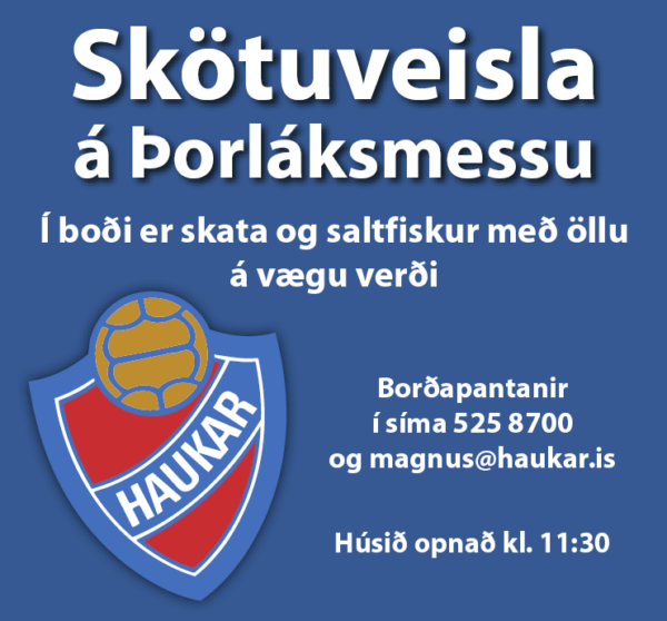 Skötuveisla á Þorláksmessu – Knattspyrnufélagið Haukar